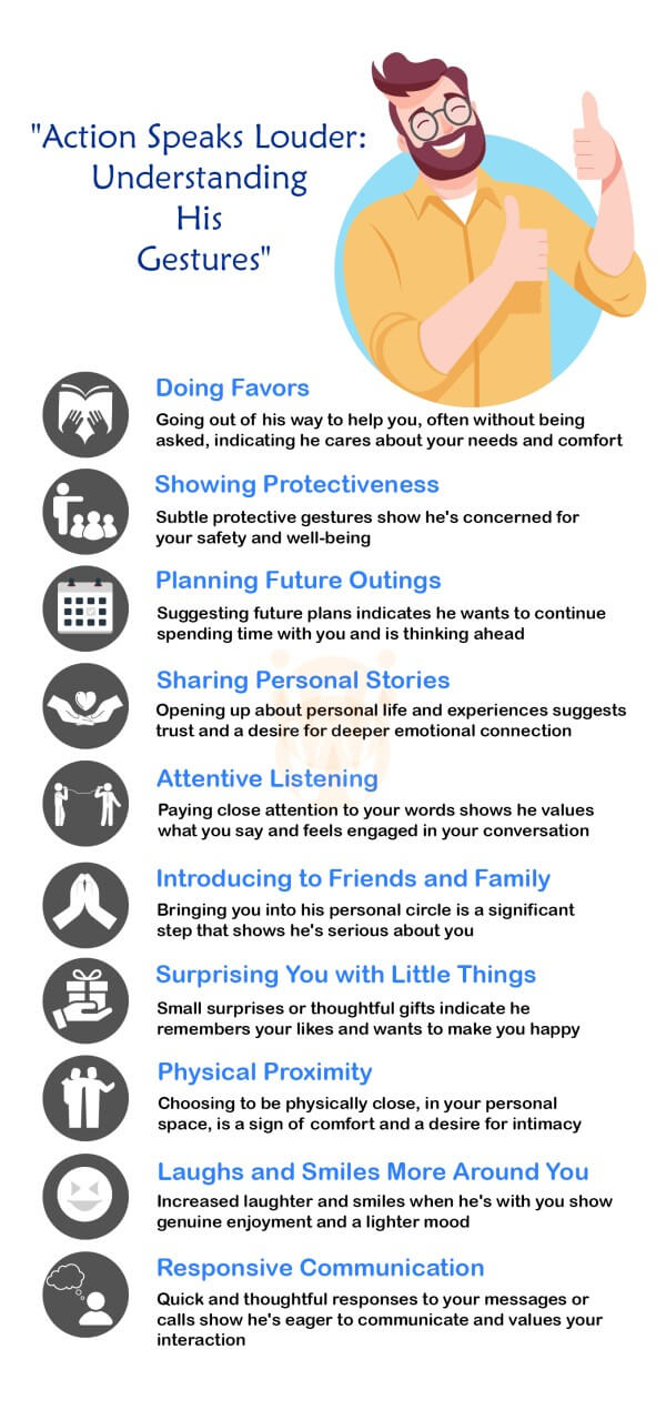 How do men react when they like a woman? | Does he love me?