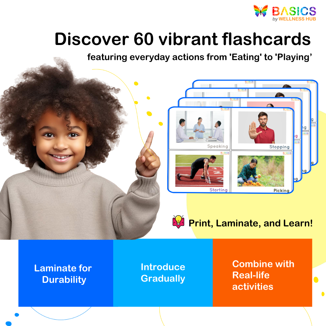 Actions Flashcards for Kids: Boost Learning with 60+ Visual Cards