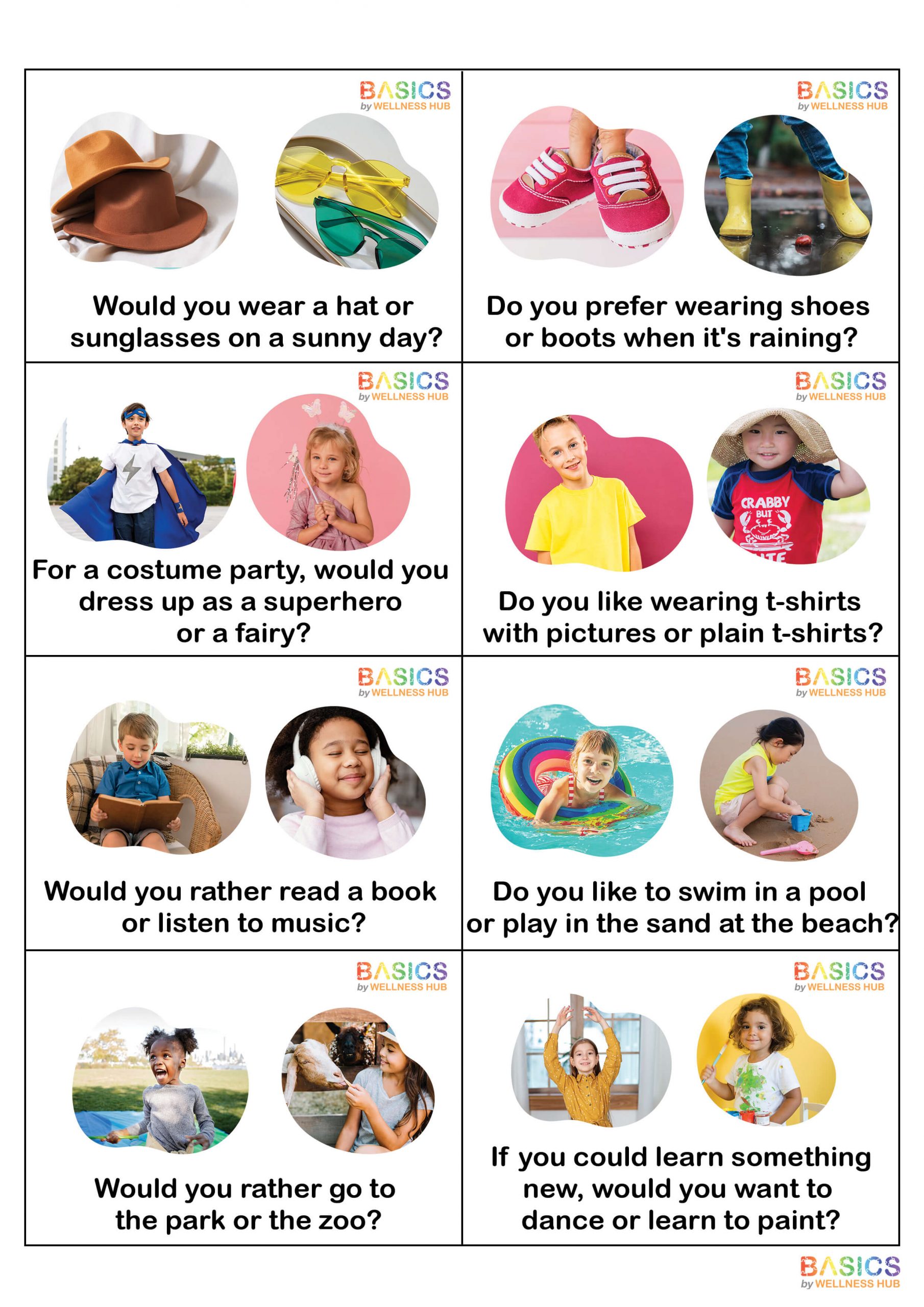 150+ Printable Conversation Cards for Parents and Kids to Learn