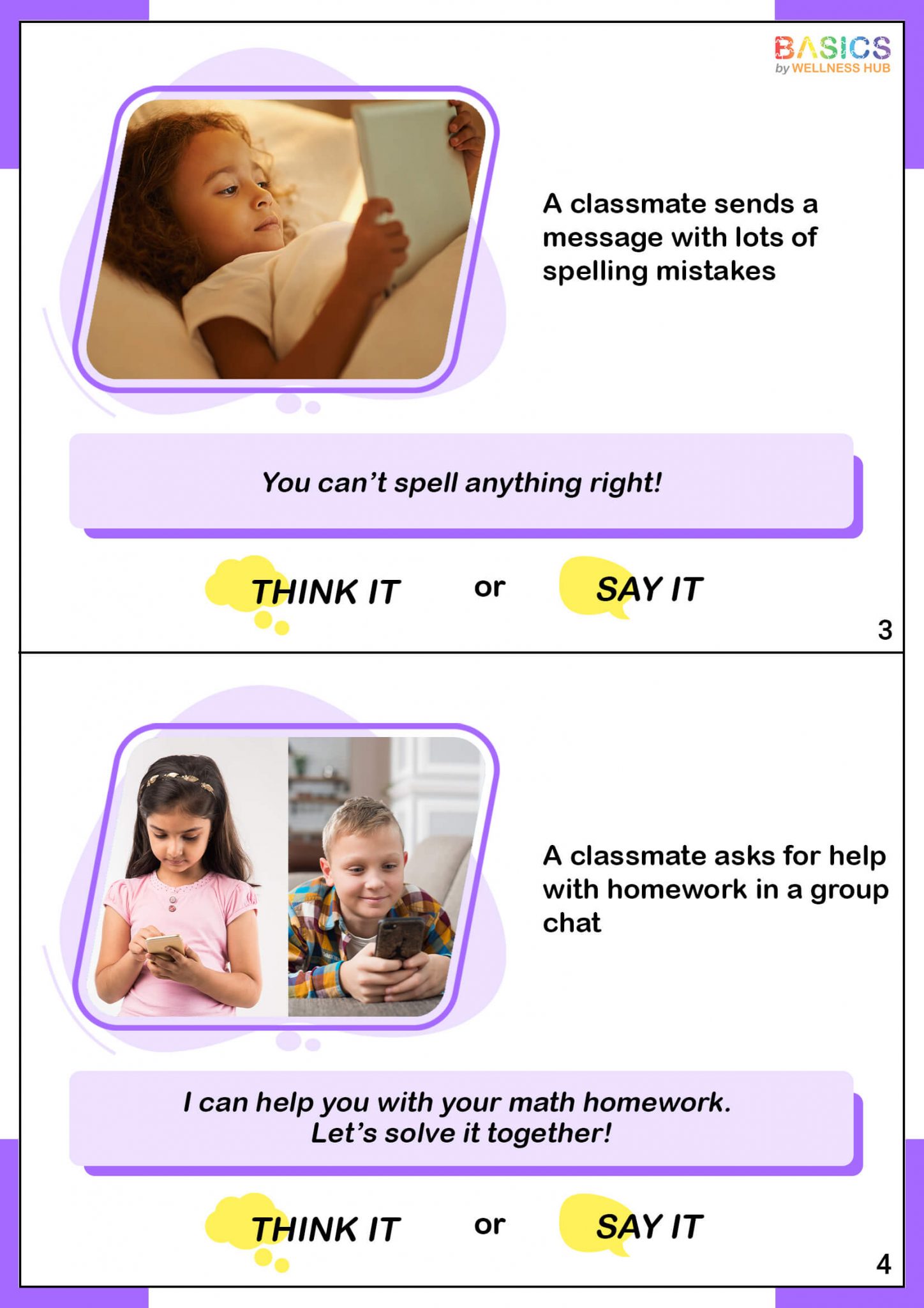 200+ Think It or Say It Printables for Kids - Wellness Hub