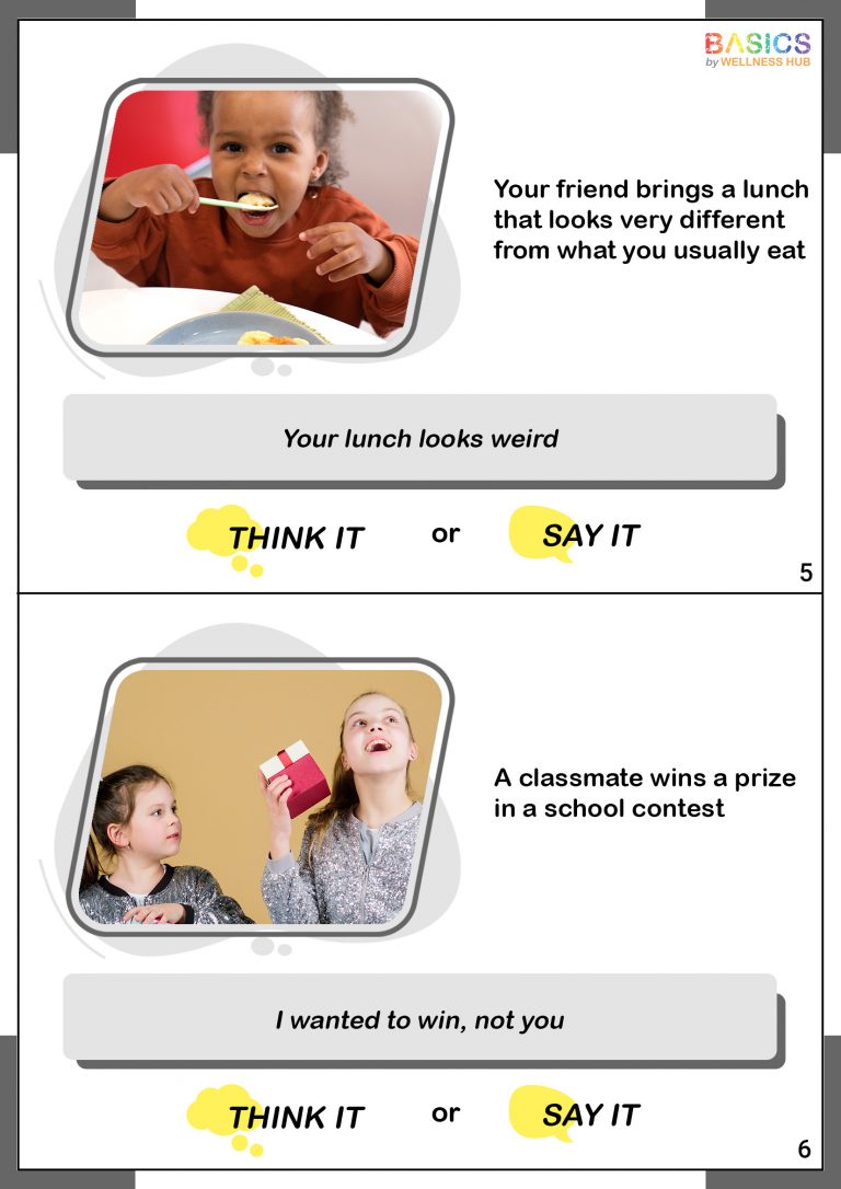 200+ Think It or Say It Printables for Kids - Wellness Hub