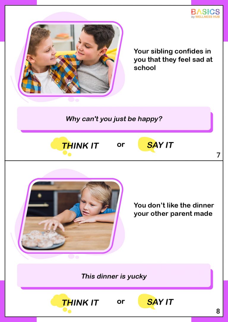 200+ Think It or Say It Printables for Kids - Wellness Hub